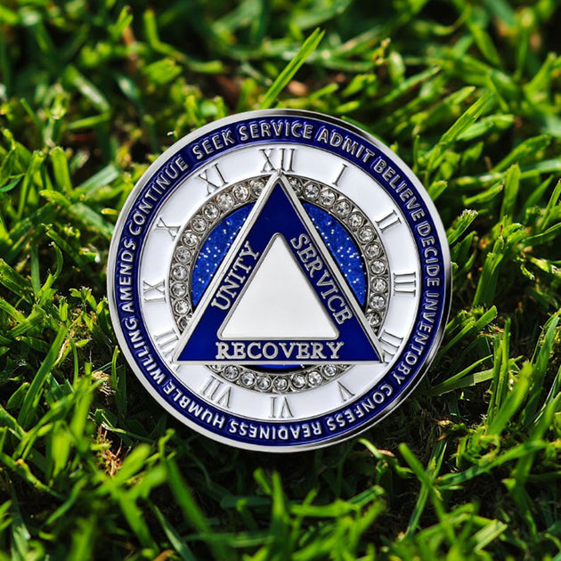 Personalized Rotating Triangle 12 Steps Sobriety Milestone Coin ...
