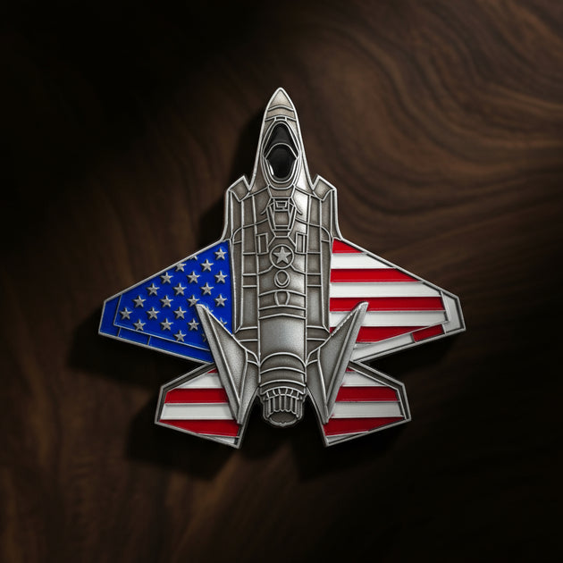 US Air Force Colorized F-35 Fighter Jet Challenge Coin – Atsknskgift.com